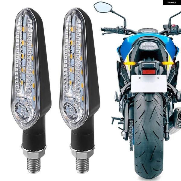 ヤマハ MT07 XJ6 FZ6 MT09 TRACER 900 MT10 MT03 FZ25用 オートバイ 点滅 LED ウィンカーライト カスタム パーツ アクセサリーBattery Included:NoHigh-concerned ...