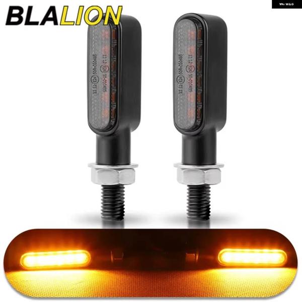 ミニ バイク LED ウィンカーライト アンバー フラッシュライト ブリンカー ウィンカーランプ 12V モト インジケーター ランプ カスタム パーツ アクセサリーBattery Included:NoHigh-concerned che...