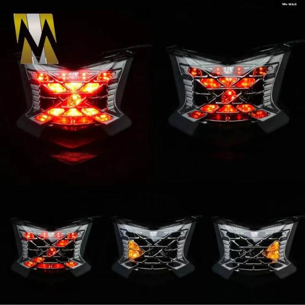 カワサキ Z900 2017-2025 オートバイ テールライト ターン ステアリング ブレーキ テールシグナルライト LED リアランプ 一体型 カスタム パーツ アクセサリーBattery Included:NoHigh-concern...