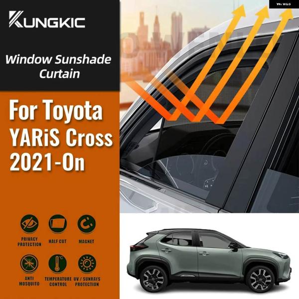 トヨタ ヤリスクロス 2020 - 23-2025 車用サンシェード マグネット式 フロント リア ウインドシールド カーテン サイドウィンドウ サンシェード バイザー カスタム パーツ アクセサリーThickness:StandardPr...