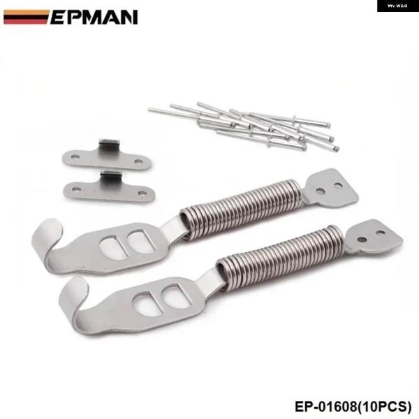 10個 スプリング 式カー トランク フードキット フックロックヒンジシルバー VW ゴルフ GTI MK3 MK7 MK5用 EP-0160810PCS カスタム パーツ アクセサリーHigh-concerned chemical:Non...