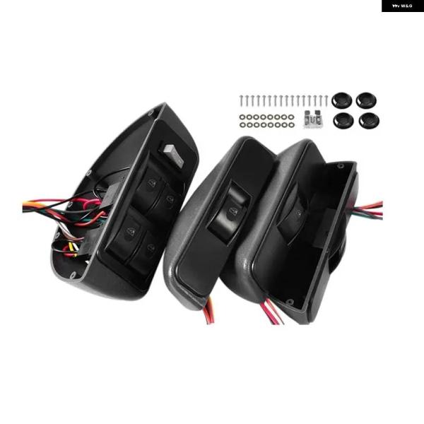 12V カークレセント パワーウィンドウ スイッチキット 4ドア パワーウィンドウ スイッチ カー電動ウィンドウリフトスイッチキット カスタム パーツ アクセサリーHigh-concerned chemical:NoneMaterial:A...