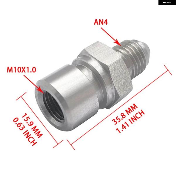 AN4オス-M10X1.0メートルねじ逆フレアメスブレーキライン アダプター カスタム パーツ アクセサリーHigh-concerned chemical:NoneMaterial:Stainless SteelModel Number:J...