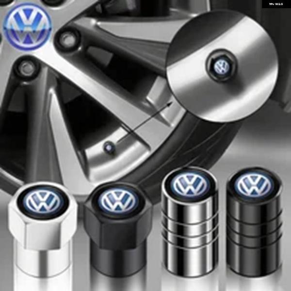 4個 車用タイヤ バルブ キャップ ホイール VW GTI ポロ パサート B6 ゴルフ ティグアン T-ROC ジェッタ アトラス ビートル CC カスタム パーツ アクセサリーHigh-concerned chemical:NoneSt...