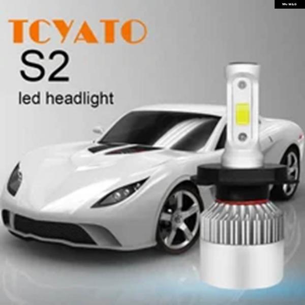 2個 車用S2 ヘッドライト バルブ LED H1 H7 H4 H8 H9 9005 9006 72W 8000LM 6500K ロービーム/ハイビーム 9-36V ライト カスタム パーツ アクセサリーHigh-concerned che...