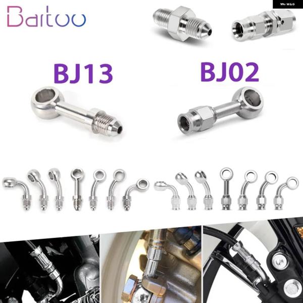 BARTOO- ステンレス AN3 油圧 ブレーキ オートバイ オイルホース ライン バンジョー ティング 10MM ストレート/28/45/90° ブレーキ ホースエンド HR072 カスタム パーツ アクセサリーHigh-concern...