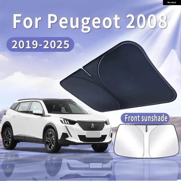 折りたたみ 式カーサンバイザー プジョー 2008 2019 2025 2020 フロントウインドシールド 日よけ 断熱 冷却 カスタム パーツ アクセサリーProduct application scenarios:otherCraft ...