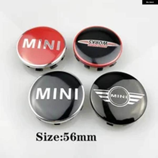 4個 56MM 車用ホイールセンターハブキャップリムカバー MINI COOPER S WORKS ONE+ R56 R60 R61 F54 F55 F56 F60 車用 カスタム パーツ アクセサリーHigh-concerned chem...
