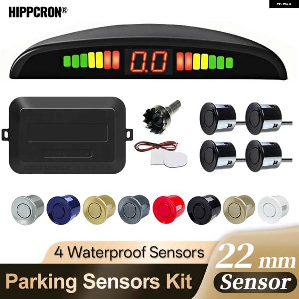 車用LED パーキング センサー キット バックライト ディスプレイ リバースバックアップレーダーモニター システム 22MMセンサー 4個 カスタム パーツ アクセサリーHigh-concerned chemical:NoneOSD La...