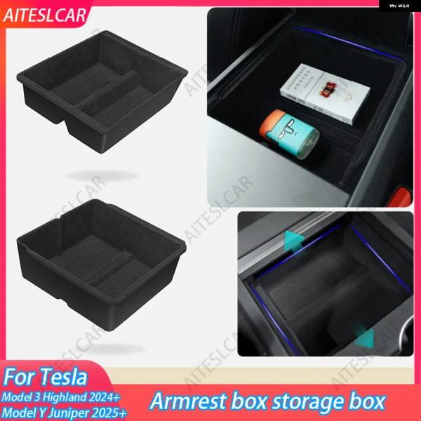 中央 制御 収納 ボックス テスラ モデル3/Y+ モデル ジュニパー センター コンソール オーガナイザー トレイ アームレスト 収納 引き出し カスタム パーツ アクセサリーHigh-concerned chemical:NoneTyp...