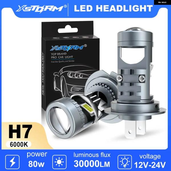 H7 LED ヘッドライト レンズ プロジェクター 80W 30000LM 車用 電球 9005 9006 H11 LED CANBUS オートバイ ランプ カスタム パーツ アクセサリーHigh-concerned chemical:No...
