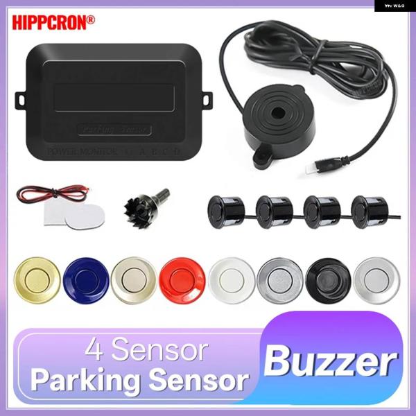 4センサー ブザー22MMカー パーキング センサー キット リバースバックアップレーダーサウンドアラート インジケーター プローブ システム 12Vホワイト カスタム パーツ アクセサリーHigh-concerned chemical:N...