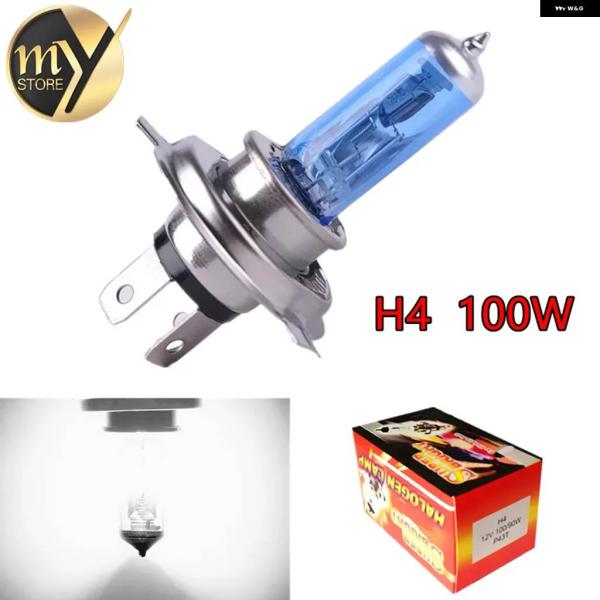 H4 100W 12V ハロゲン バルブ H4 スーパーホワイト フォグランプ 高出力 カー ヘッドライト ランプ カーライト ソース パーキング 100W カスタム パーツ アクセサリーHigh-concerned chemical:No...