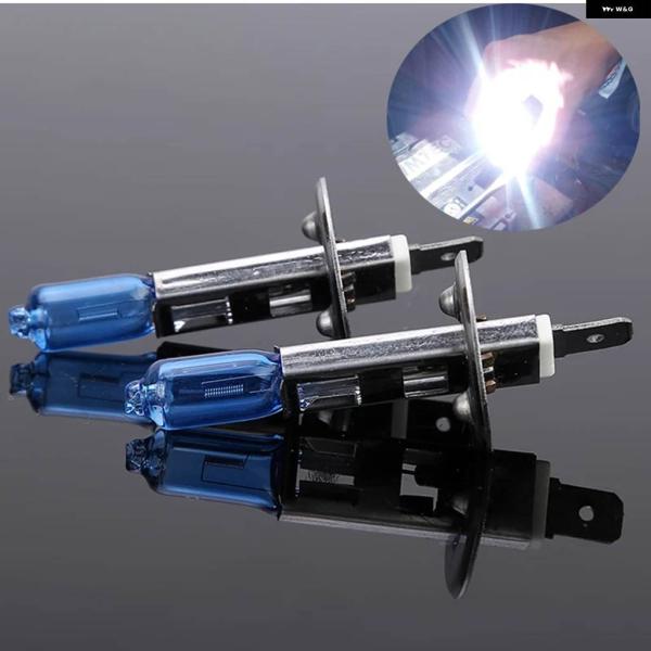 H1ハロゲン バルブ ホワイト 4個 2ペア 12V 55W 6000K ブルーガラス 車用 ヘッドライト ハロゲン フォグランプ 車用ランプ カスタム パーツ アクセサリーHigh-concerned chemical:NoneWatta...