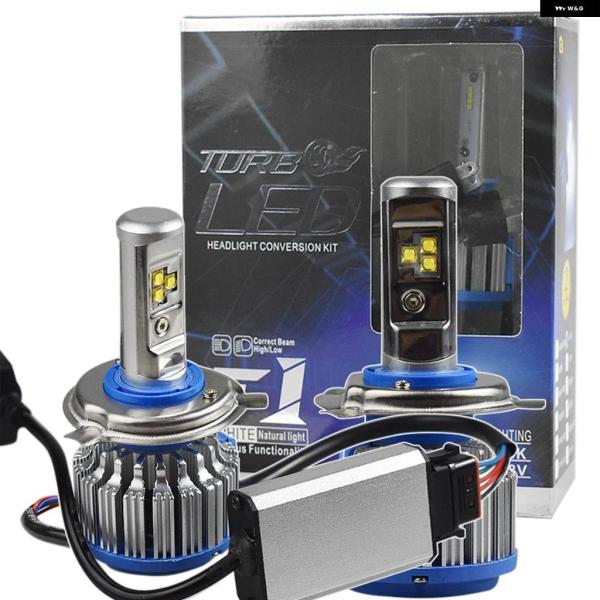 2個 T1 LED H1 H3 H4 H7 H11 H13 9004 9005 9006 9007 881 車用 ヘッドライト フォグランプ 35W 3500LM モバイル バルブ ホワイト 6000K カスタム パーツ アクセサリーHig...