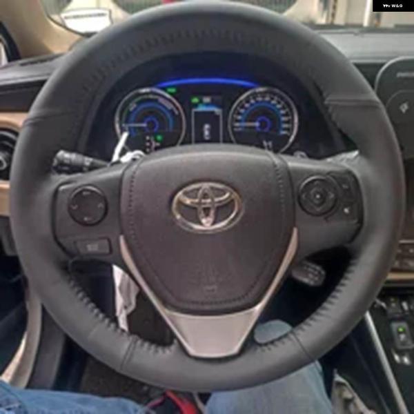 ステアリングホイール カバー 100% トヨタ 2013-2018 カローラ 2014-2019 カローラ IM US 2017-2018 オーリス 車 カスタム パーツ アクセサリーSize:25*15*6Special Features...