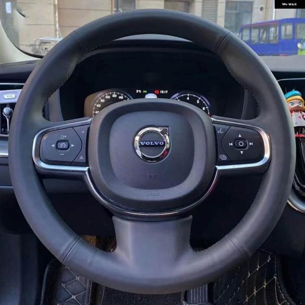 滑り止め ステアリングホイール カバー ボルボ S90 2015-2019 V90 2016-2019 XC90 2015-2019 車用 カスタム パーツ アクセサリーSize:25*15*6Special Features:Protec...