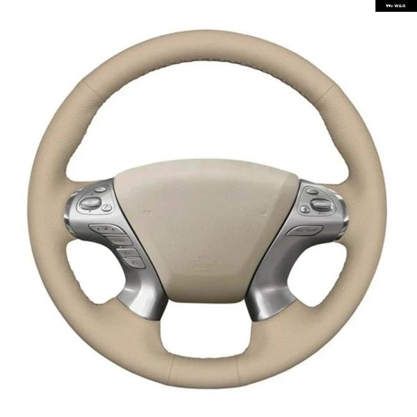 滑り止めカーハンドルカバー ベージュ インフィニティ JX35 M M25 M35 M37 M56 Q70 QX60 日産 ムラーノ カスタム パーツ アクセサリーHigh-concerned chemical:NoneSpecial Fe...