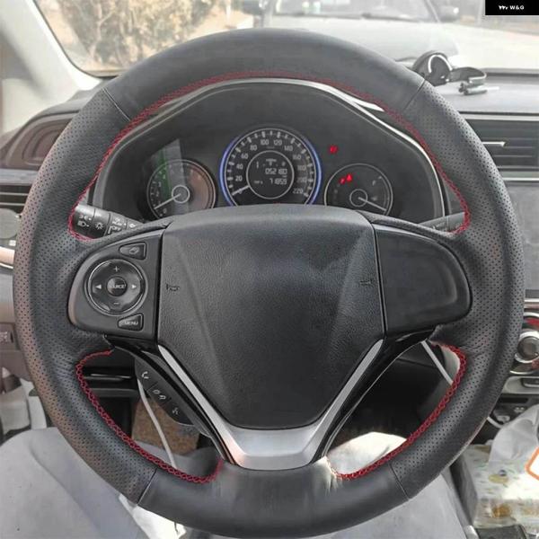 滑り止め 編み込みカーハンドルカバー ホンダ CR-V CRV 2012 - 16 車用 カスタム パーツ アクセサリーHigh-concerned chemical:NoneSpecial Features:Breathable,Wear...