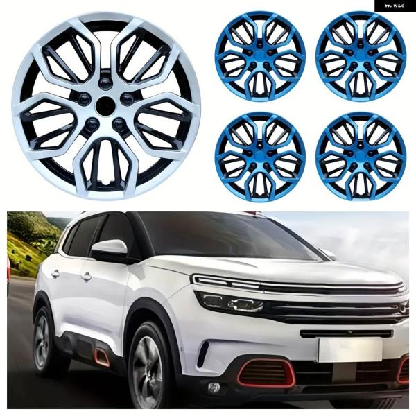 ホイールカバー 4個 セット 14/15インチ ハブキャップ スナップオン式 車用ハブキャップ リムスキン プロテクター スタイリング デコレーション カスタム パーツ アクセサリーHigh-concerned chemical:NoneC...