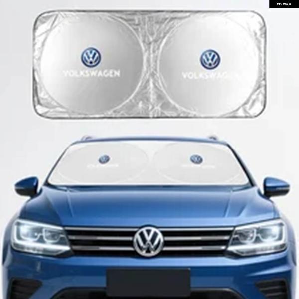 VW車用 フロントガラス サンシェード インテリア 布 VW GTI ポロ ゴルフ MK6 パサート B8 ティグアン ID.3 T-ROC アルテオン ジェッタ CC カスタム パーツ アクセサリーHigh-concerned chemi...