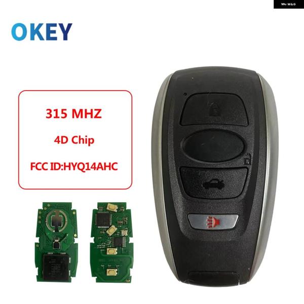 スバル BRZ WRX STI レガシィ アウトバック XV クロストレック用リモートカーキー 3+1 ボタン FCCID: HYQ14AHC TOY12ブレード FSK 315/433MHZ カスタム パーツ アクセサリーHigh-con...