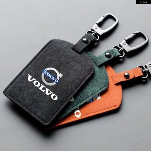 スエードレザー カースマート NFC カードキーケース プロテクター ボルボ ES90 EC40 EX40 EM90 XC90 V90 V60 XC60 V40 S80 S60 S90 カスタム パーツ アクセサリーHigh-concern...