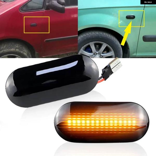 2個 フォード フィエスタ 2002年以降 C-MAX 2007年以降 フォーカス MK2 2004-2007 ギャラクシー LED ダイナミック サイド マーカーライト ウィンカー インジケーター ランプ カスタム パーツ アクセサリーH...