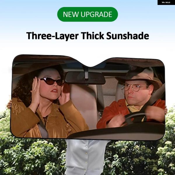 S-SEINFELD 運転中用 サンシェード バイザー 再利用可能 アルミホイル UV プロテクター 吸盤 断熱 3層断熱 カスタム パーツ アクセサリーProduct application scenarios:OtherCraft of...