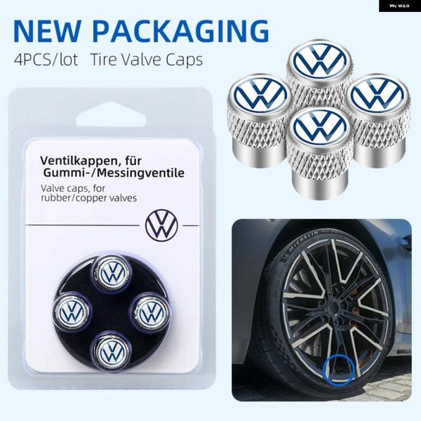 4個 3D ホイール タイヤ バルブ エアステムキャップ ダストカバー フォルクスワーゲン トゥーラン ゴルフ VW パサート ポロ ボーラ アルテア カスタム パーツ アクセサリーHigh-concerned chemical:NoneI...