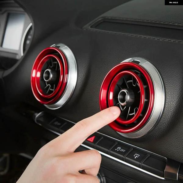 4PCS デカール 計器 エア アウトレット カバー デコレーション リング ステッカー アウディ A3 S3 Q2 カスタム パーツ アクセサリーHigh-concerned chemical:NoneItem Weight:0.05kg...