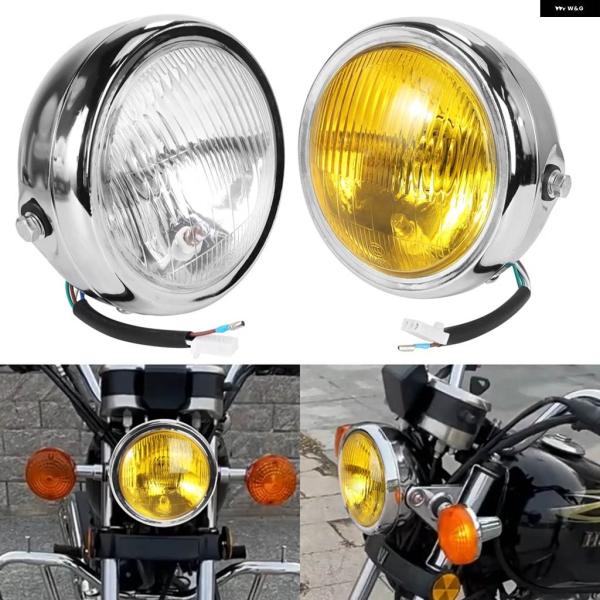 レトロレンズ バイク ラウンド型 フロント ヘッドライト CG125 GN125に カスタム パーツ アクセサリーHigh-concerned chemical:NoneOrigin:Mainland ChinaItem Type:Head...