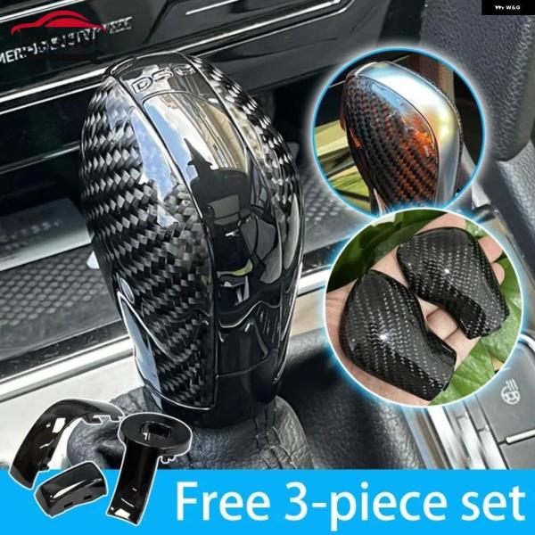 カーボン DSG ギアノブカバー シフター トリム VW ゴルフ 7 GTI R ティグアン パサート B7 B8 CC R20 シロッコ ジェッタ MK6 GLI インテリア カスタム パーツ アクセサリーHigh-concerned c...