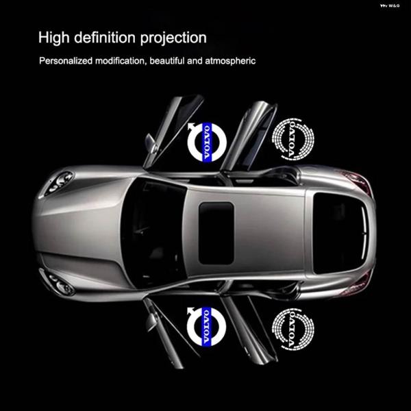 車ドアウェルカムランプ HD LED プロジェクターライト ボルボ ES90 EC40 EX40 EM90 XC90 V90 V60 XC60 V40 S80 S60 S90 C40 XC40 V70 XC70 カスタム パーツ アクセサリ...
