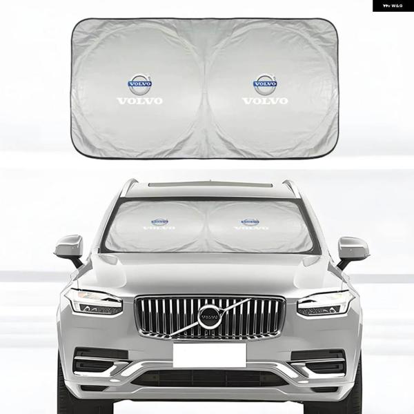 車用 フロントガラス サンシェード バイザー UVカット シールド ボルボ XC90 V90 V60 XC60 V40 S80 S60 S90 C40 XC40 V70 XC70 C30 C70 EX90 R カスタム パーツ アクセサリー...
