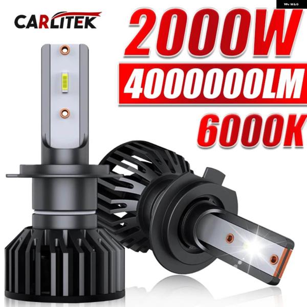 4000000LM H4 H7 LED ヘッドライト 12V 24V CSP チップ CANBUS H11 H1 H8 H9 HB3 9005 HB4 9006 ターボ フォグライト 高出力 6000K 車用 電球 カスタム パーツ アクセ...