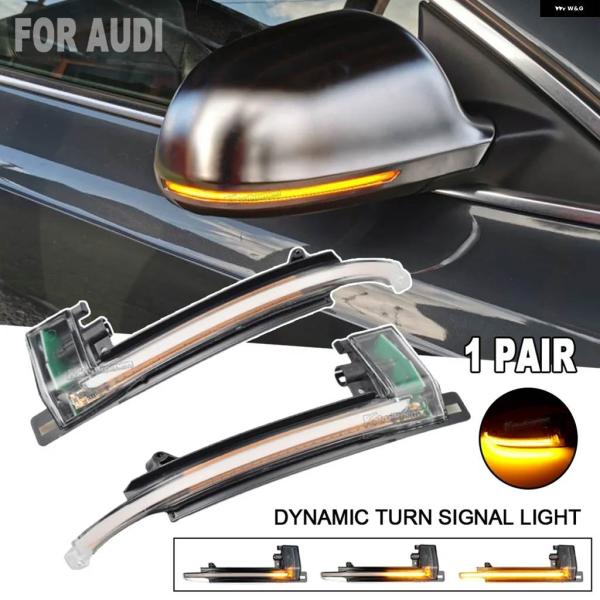 2ピース ダイナミック ウィンカー ミラー ライト アウディ A3 8P Q3 A6 C6 4F S6 A4 A5 B8 LED ウィンカー サイド インジケーター S4 S5 S6 A8 D3 8K S8 カスタム パーツ アクセサリーH...