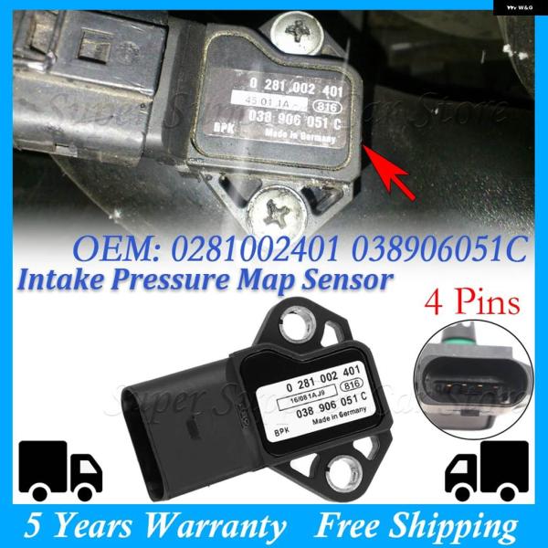 3バーマップブースト マニホールド 絶対圧力センサーVAG VW アウディ SEAT SKODA 0281002401 038906051C 0 281 002 401 038 906 051 C カスタム パーツ アクセサリーHigh-c...
