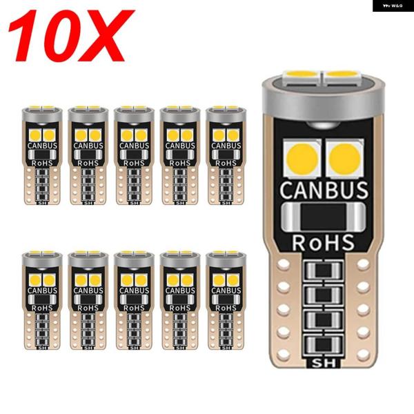 10個 T10 W5W 3030 6SMD スーパーLED カー パーキング ライト WY5W オートウェッジターンサイド バルブ CANBUS ホワイト レッド イエロー カスタム パーツ アクセサリーHigh-concerned che...