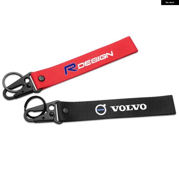 1個 キー チェーン リボンリング キーリング ランヤード 車用 ボルボ RDESIGN XC60 XC90 V60 V40 XC40 V50 S60 V70 C70 スタイリング カスタム パーツ アクセサリーHigh-concerned...