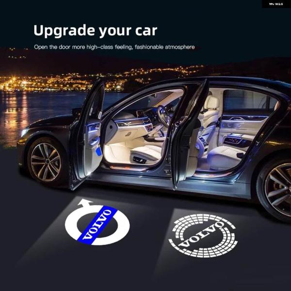 ボルボ HD 車ドアウェルカムライト LED プロジェクターランプ 2個 XC60 XC90 V40 V60 S60 V50 V90 S80 C40 XC40 V70 XC70 C30 C70 RDESIGN カスタム パーツ アクセサリー...