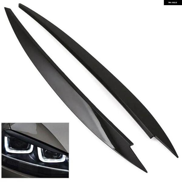 フォルクスワーゲン VW ゴルフ 7 7.5 VII GTD R MK7 MK7.5 2013-2019 2個 車用 ヘッドライト アイブロウ アイリッドカバー トリム 目を引く ステッカー カスタム パーツ アクセサリーHigh-conc...