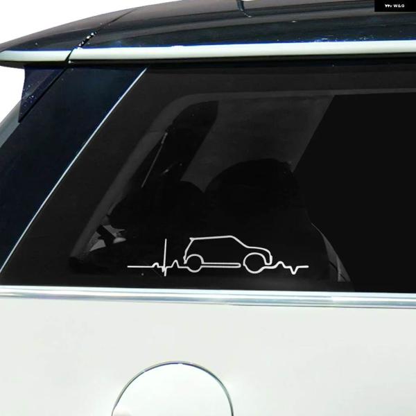 ミニクーパーS R55 R56 F56 F55 F57 F60 R60 カントリーマン JCW デカール 車用アウトライン ECG ハートビート ストリップ 反射 ステッカー カスタム パーツ アクセサリーHigh-concerned ch...