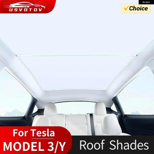 テスラ モデルY ジュニパー モデル3用 サンシェード ハイランドサンシェード ルーフシールド アイスクロス バックル ガラス スカイライト クールカバー カスタム パーツ アクセサリーProduct application scenari...