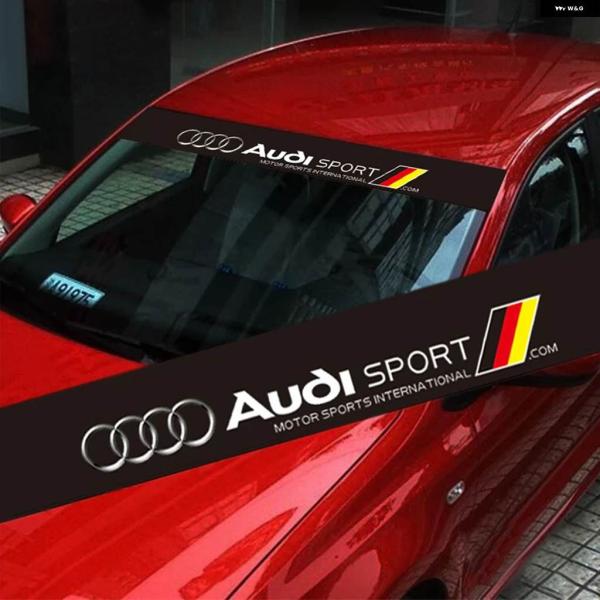 フロントリア フロントガラス 装飾 ステッカー アウディ SLINE A3 A4 A6 A5 Q5 A1 Q7 Q3 Q2 Q8 A7 A8 TT S1 SQ5 クワトロ B8 B9 B6 C6 S3 カスタム パーツ アクセサリーHigh...