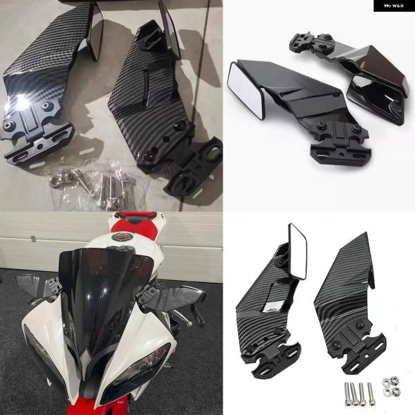 ヤマハ R25 R3 R125 YZFR6 YZF-R6 2000 -2020 バイク サイドミラー ウィングレット ウインドウ カスタム パーツ アクセサリーHigh-concerned chemical:NoneBrand Name:F...