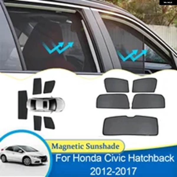 ホンダ シビック ハッチバック FK1 FK2 2012~2017 マグネット式サンシェード 遮光カーテン プライバシーシェード サンシェード バイザー カスタム パーツ アクセサリーThickness:StandardProduct ap...