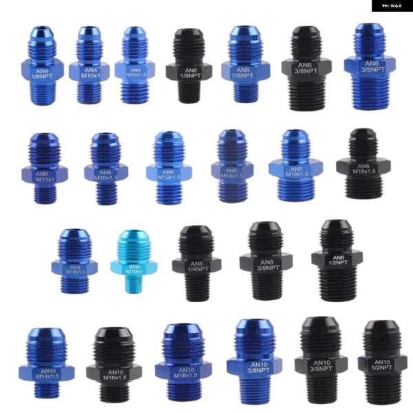 オス M10 M12 M14 M16 M18 P1.5 M12 * 1.5 M1 1.5 -6AN AN6 AN 6 オス アダプター アダプター TING カスタム パーツ アクセサリーSpecial Features:hose fitt...