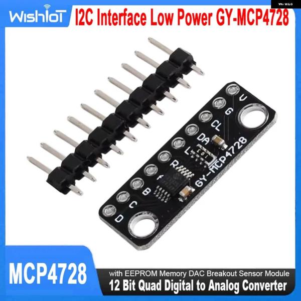 MCP4728 12ビット クワッド デジタル - アナログ コンバータ I2C インターフェース 低消費電力 GY-MCP4728 EEPROM メモリ DAC ブレイクアウト センサー モジュール カスタム パーツ アクセサリーHigh...