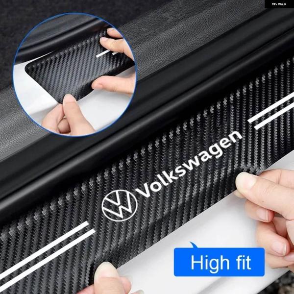 車用リア バンパー トリム ストリップ 3Dカーボンフィルム フォルクスワーゲン VW ジェッタ ポロ T4 T6 シャラン トゥアレグ ゴル T-クロス トゥーラン用 カスタム パーツ アクセサリーHigh-concerned chemi...